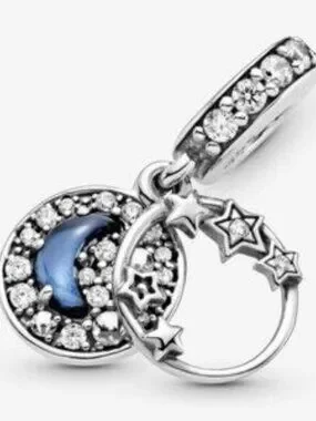 Pandora | Jewelry | Pandora Dark Blue Night Sky Star And Moon Charm ...